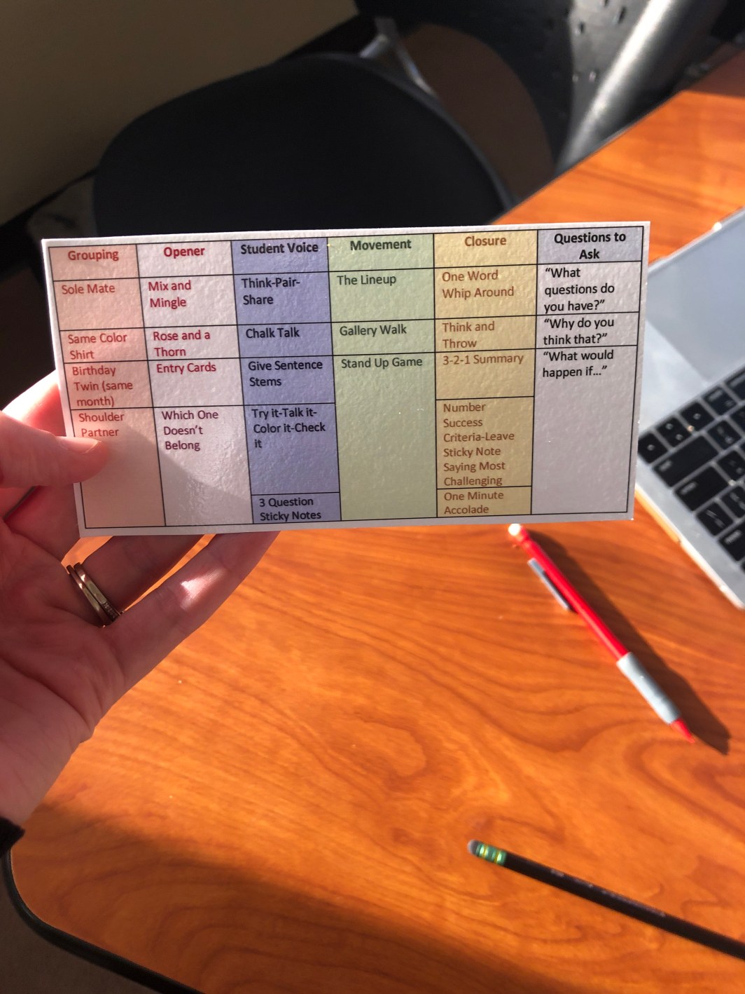 A Teacher’s Play Card – Ashley Taplin